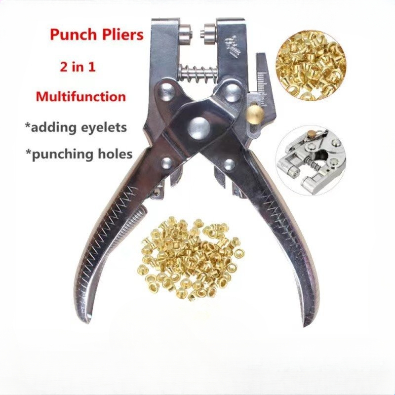 Eyelet Grommet Pliers Setting Steel Hole Punch Eyelet Setter Kit ...