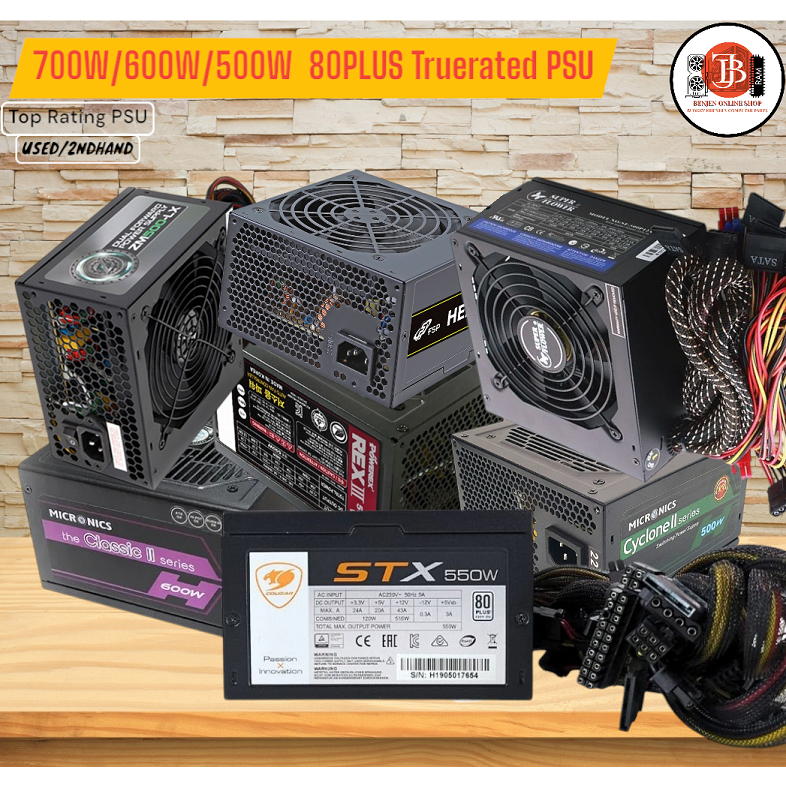 PSU 700W/600W/500W 80PLUS TRUE RATED WITH DUAL 6+2PIN AND 4+4PIN BIGFAN ...