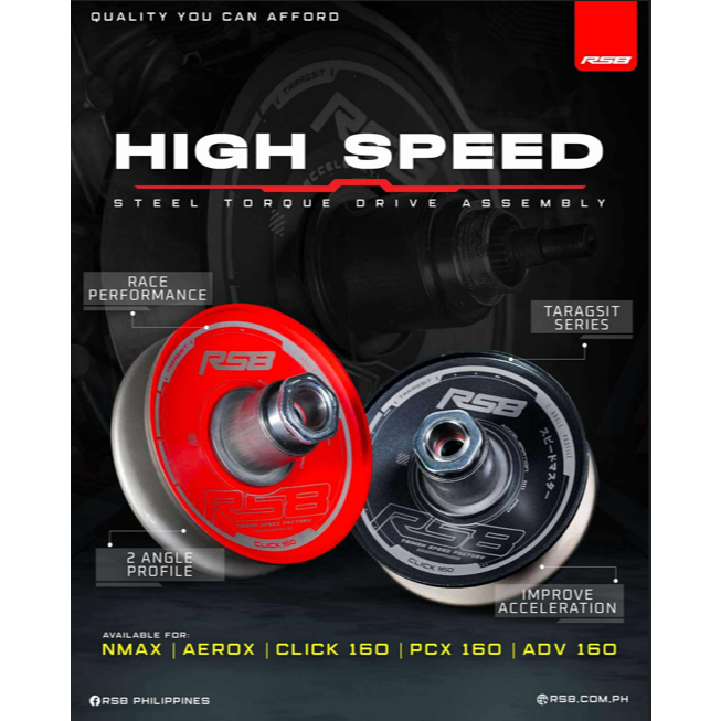 RS8 TORQUE DRIVE ASSEMBLY NMAX/AEROX CLICK 125/150 MIO 125 PCX/CLICK ...