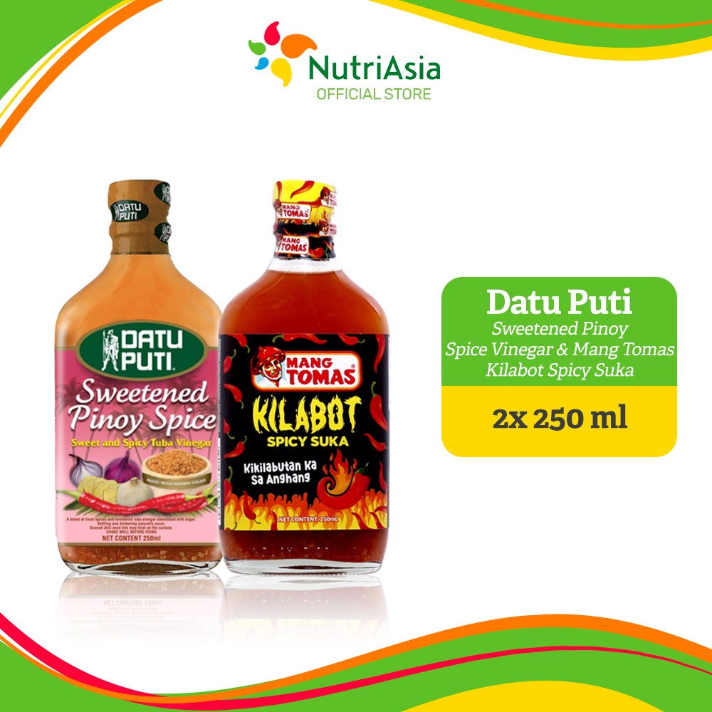 Datu Puti Sweetened Pinoy Spice Vinegar 250ml + Mang Tomas Kilabot ...