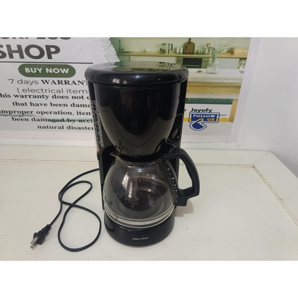 Surplus! American Home ACM-116B Black Coffee Maker 12 Cups/1.4 Liters | Shopee Philippines