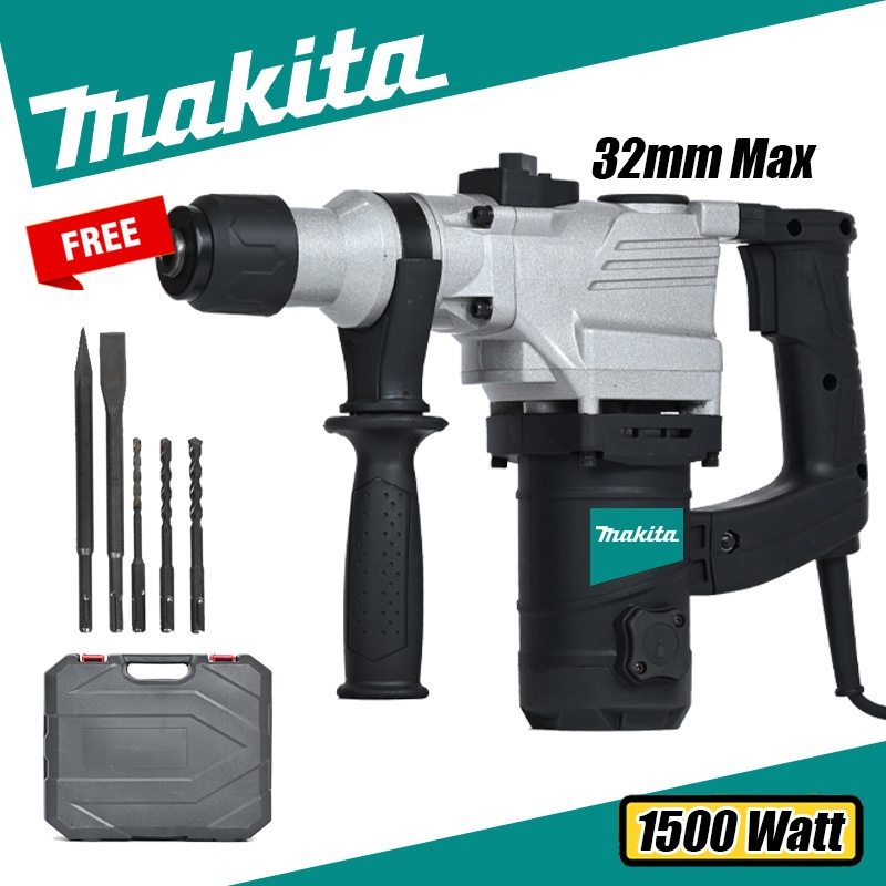 Makita Chipping Gun 1500W 26mm Heavy Duty Rotary Hammer Drill Concrete ...