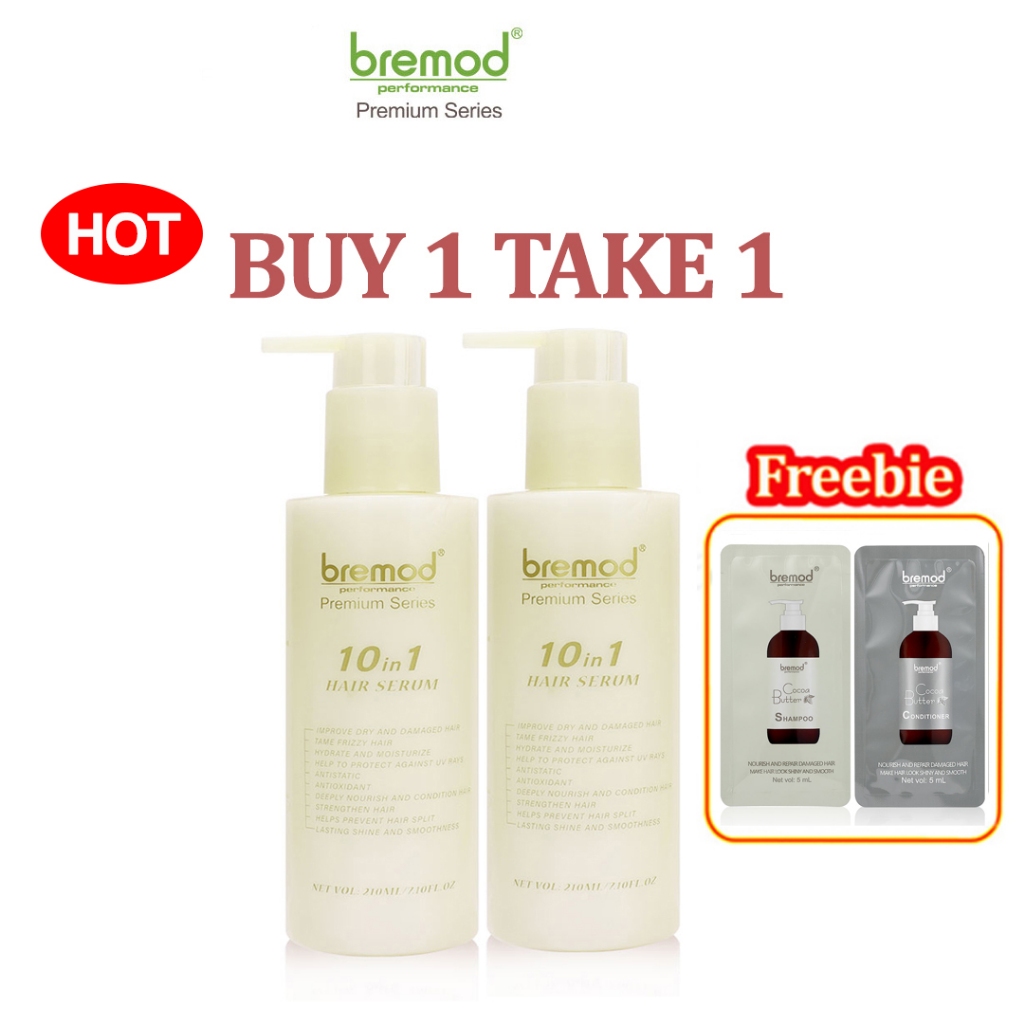 Bremod 10 IN 1 Hair Serum Treatment Smooth Silky Damage Dry Frizzy Oil Nourish Shiny Hair 210ml ...