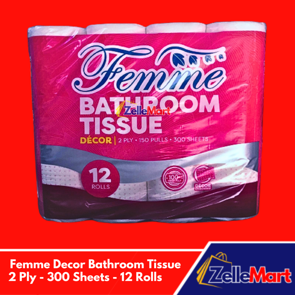 12 Rolls - Femme Decor Bathroom Tissue - 2 Ply | Shopee Philippines
