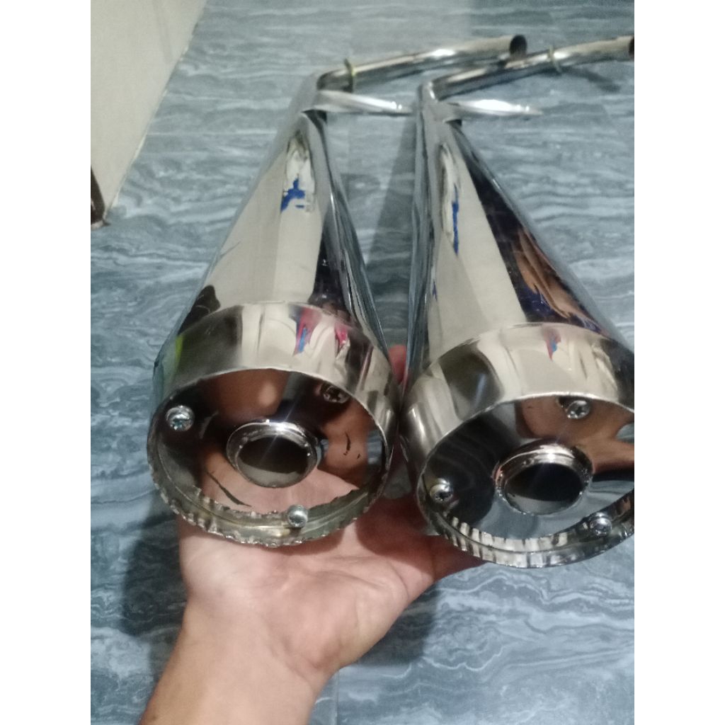 Honda tmx alpha 125 version 2 chicken pipe stainless | Shopee Philippines