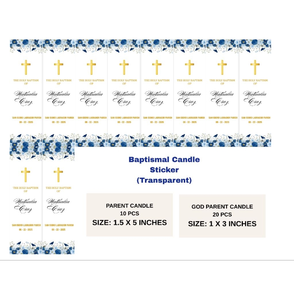 Personalized Baptism Christening Candle Sticker | Shopee Philippines