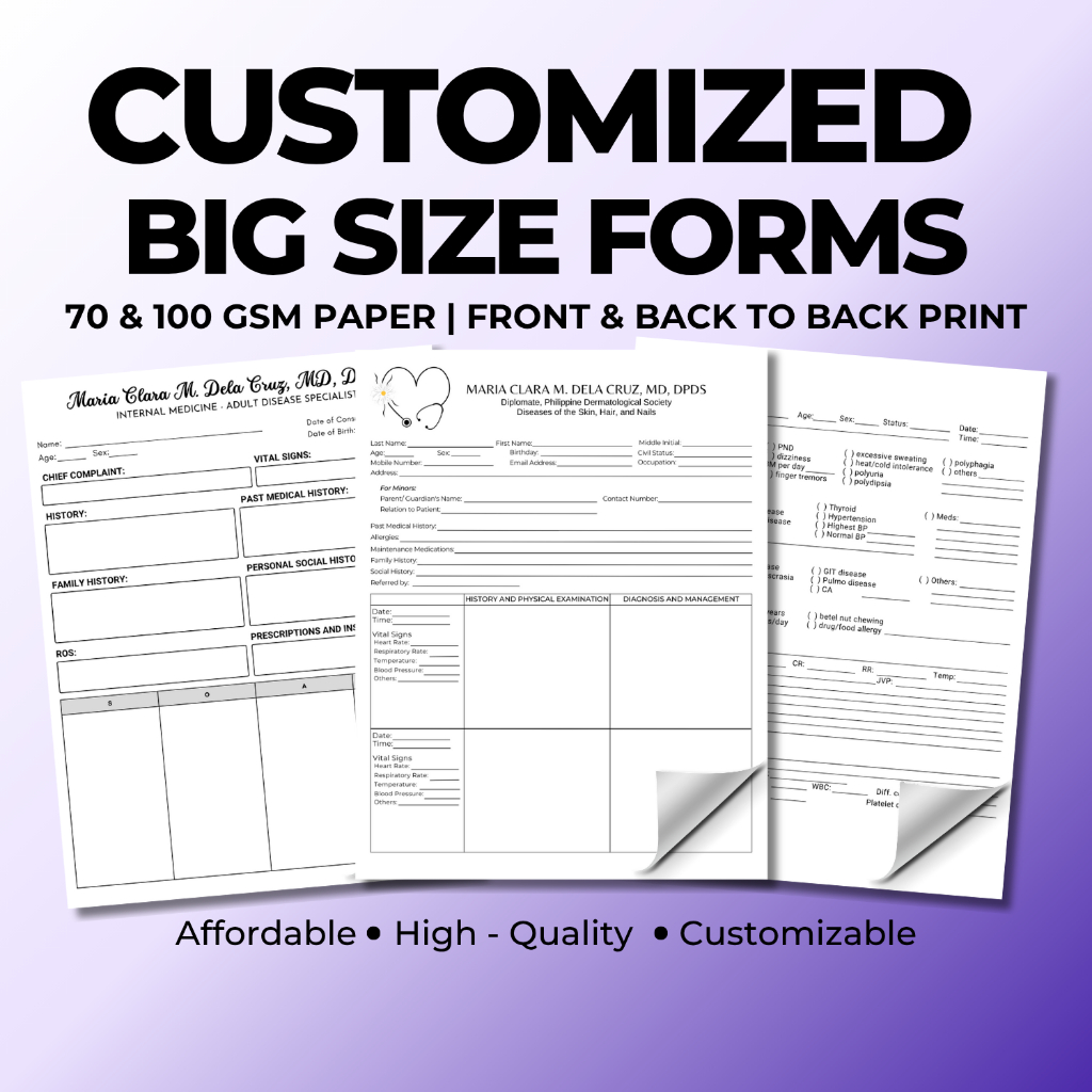 Customized Padded Forms | Patient, Contract, Records, Certificate ...