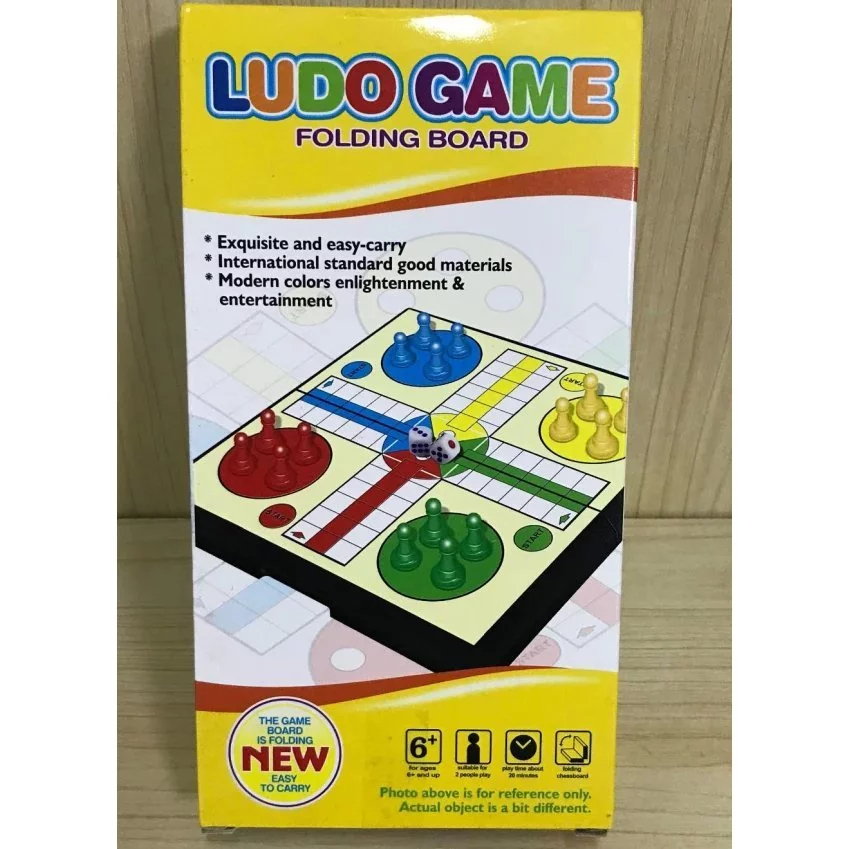 Ludo Family Play Folding Mini Flight Chess Kids Toys Board Game Gifts ...