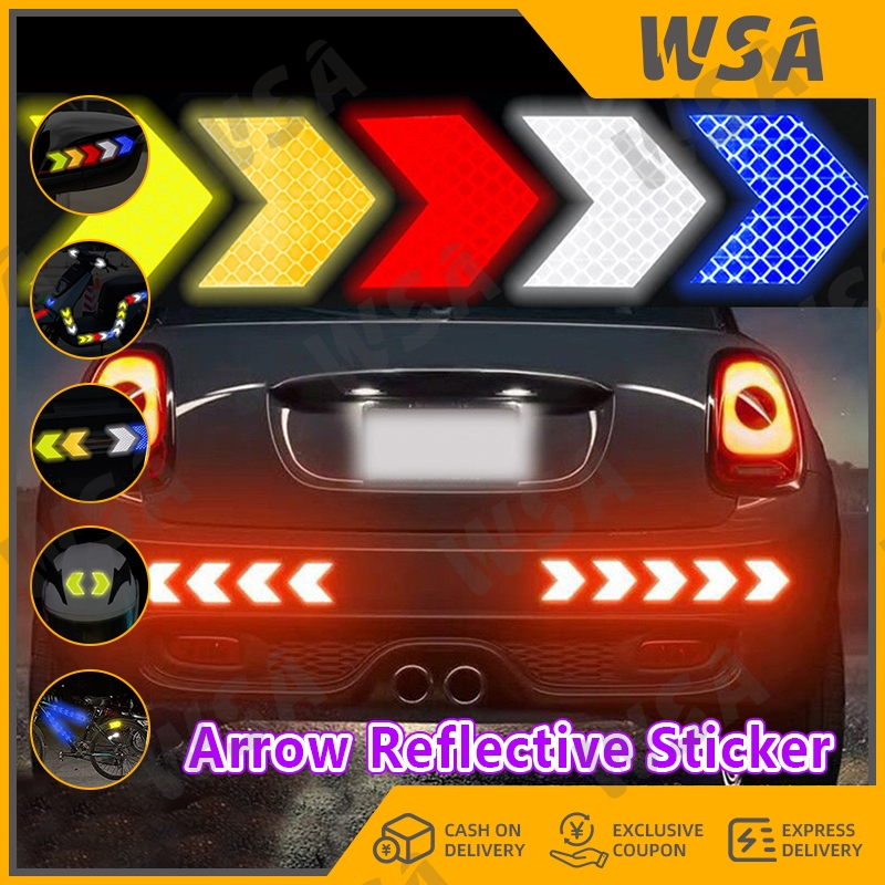 Safety Mark Car Reflective Sticker Arrows Decoration Warning Decals ...