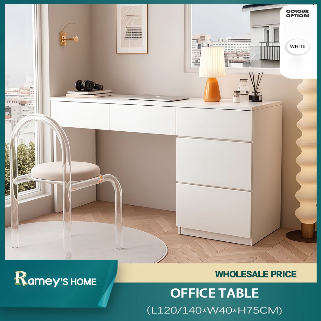 RAMEY Home Table Office Work Table Vanity Table With Drawer | Shopee ...