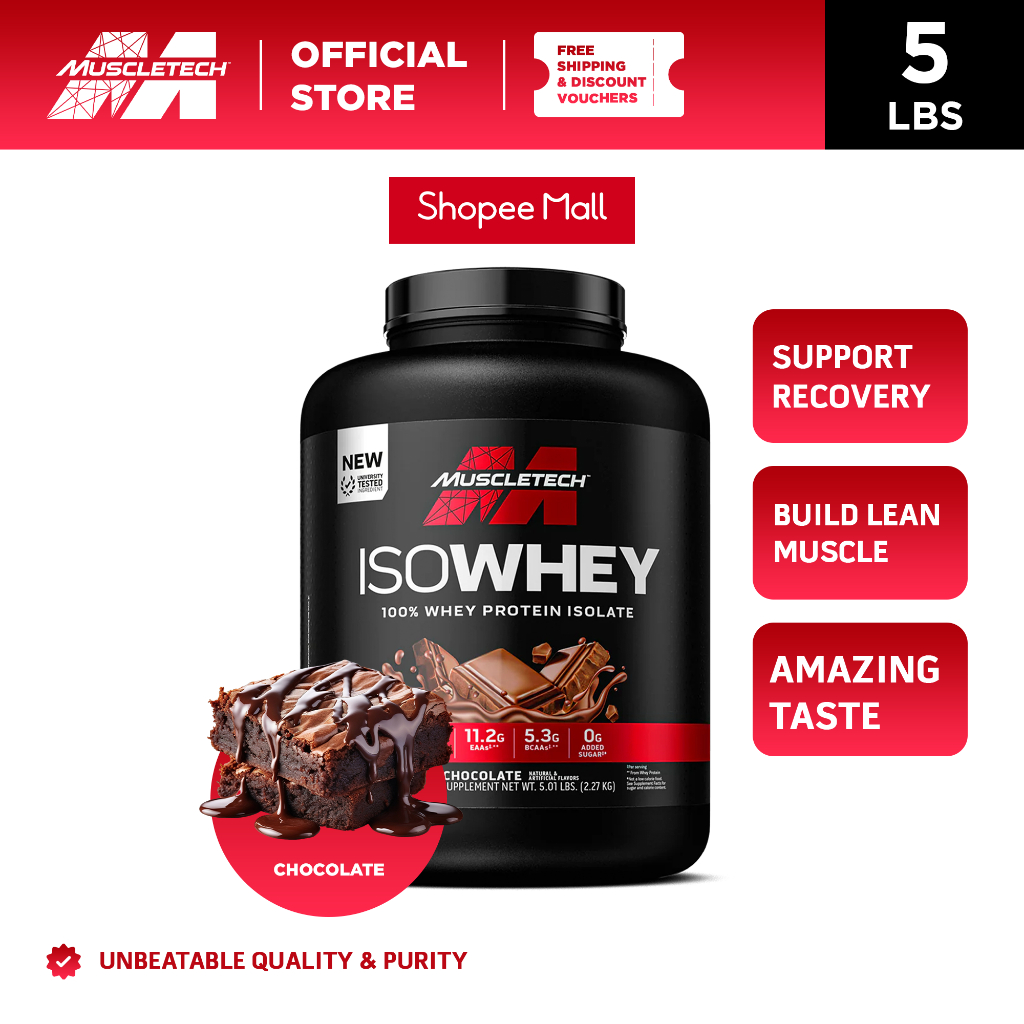 Muscletech Iso Whey Isolate 5 Lbs Isowhey 100% Protein | +FREE SHAKER | OFFICIAL STORE | Shopee ...