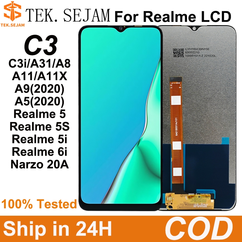 Original LCD Realme C3/A11X/A31Realme 5i /6i/5S OPPO A9/A5 Display ...