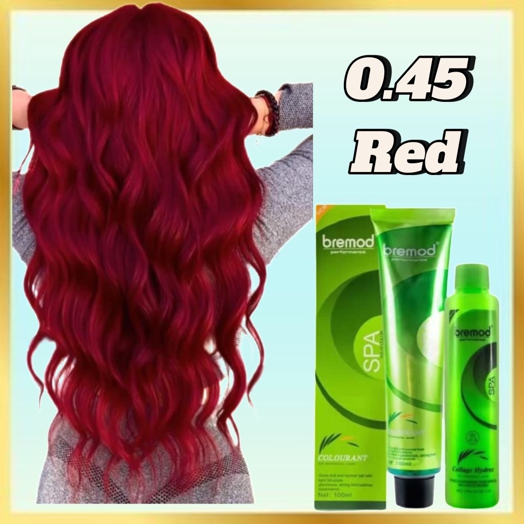 Red 0.45 Bremod Permanent Hair dye,Long Lasting Colourant 100ml ...