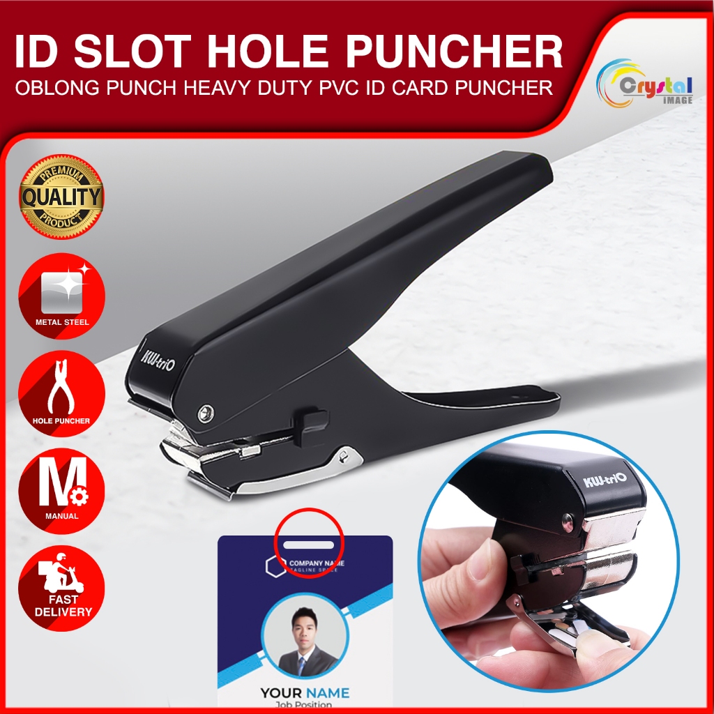 ID Slot Puncher Round | Oblong Heavy Duty Slot Punch for PVC ID Card ...