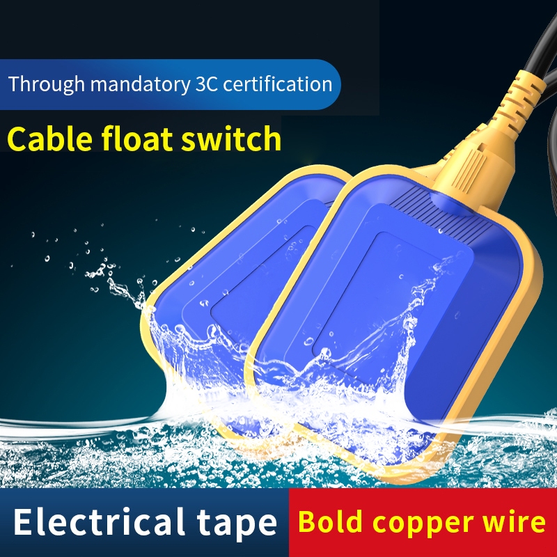 Cable Type Float Switch Liquid Fluid Water Level Controller Sensor 1.5m ...