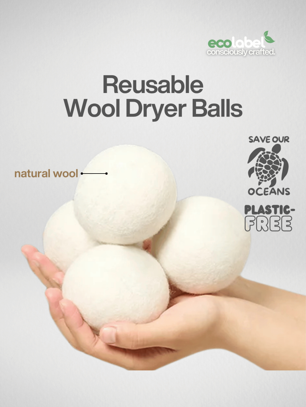 Eco-friendly Reusable Organic Wool Dryer Balls Sustainable Compostable ...