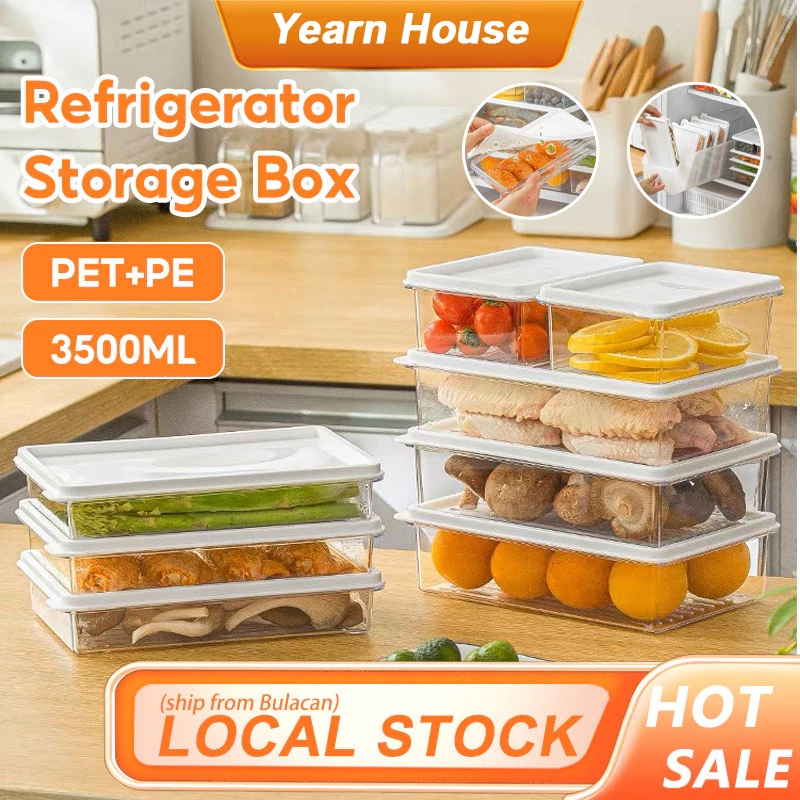 Refrigerator Freezer Storage Box Separated Fridge Container ref Food ...
