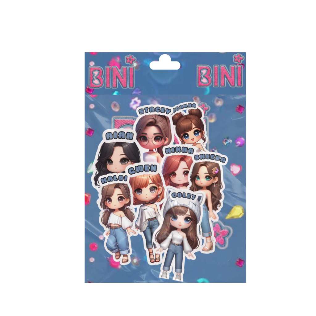 BINI INspired Chibi Stickers (DENIM) 8pcs. per pack | Shopee Philippines