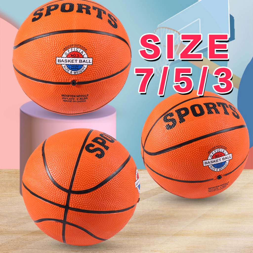 Outdoor Rubber Basketball Sports Size 7/5/3 High Quality Basketball ...