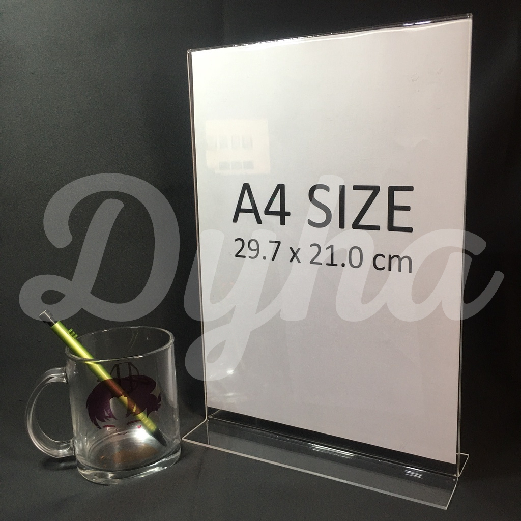 20pcs Clear Acrylic Stand [A4 size, Double type, Portrait] Display ...