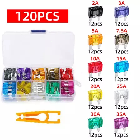 120/300PCS Auto Blade Fuse Small And Standard Insert Car Fuse Mini Size ...