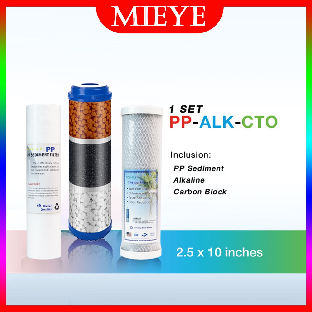 3 Stages Home Water Purification Replacement Filter 10 Inches PP Sediment , GAC, CTO Filter ...