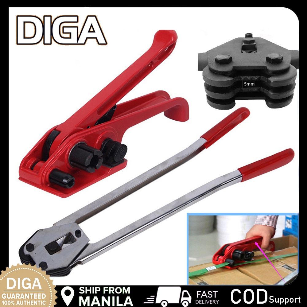 Strap Tensioner & Sealer For PP/PET Plastic Strap Manual Strapping Sealing Pack Band Binding ...