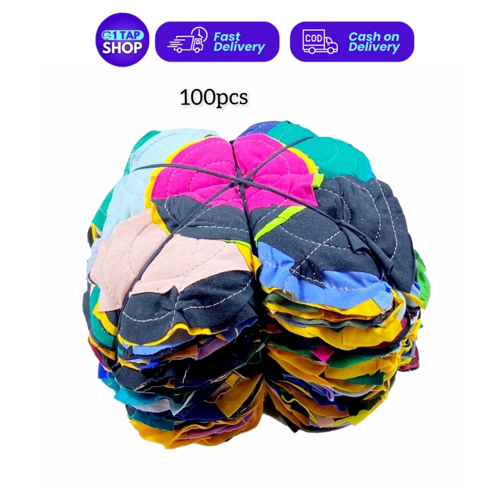 50pcs / 100pcs Multipurpose Round Basahang Panglinis Cleaning Cloth Rag ...