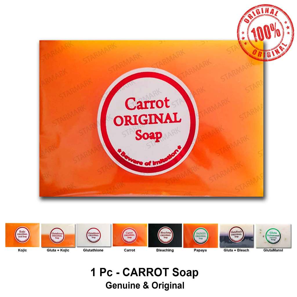 Carrot Soap Original Orange Soaps Kojic Acid Soaps - Genuine and ...