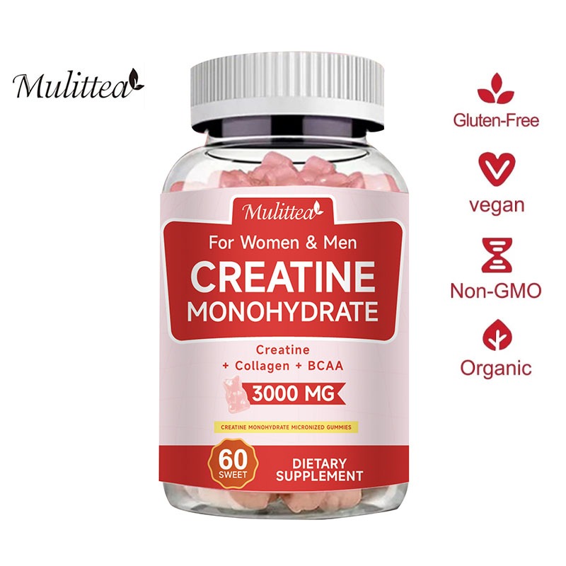 Mulittea Creatine Monohydrate Gummies With Collagen BBCA Instant ...