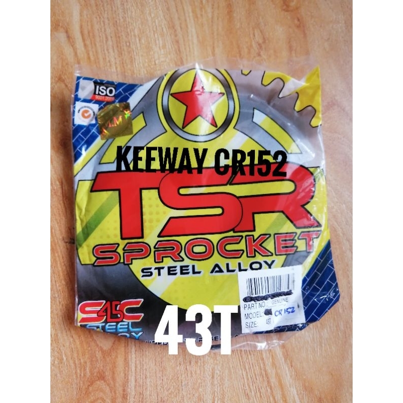 Rear Sprocket for Keeway CR152 44T/43T/38T TSR brand. | Shopee Philippines