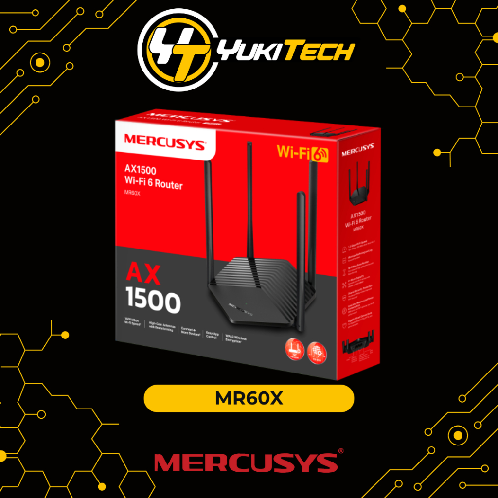 Mercusys MR60X AX1500 Dual-Band WiFi 6 Router | Shopee Philippines