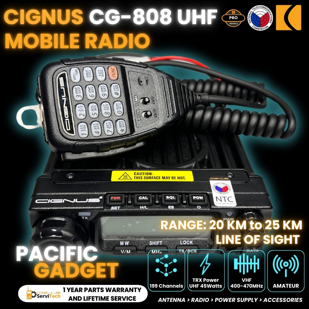 Cignus CG808 UHF Mobile Radio 45watts 400 - 470mhz | Shopee Philippines