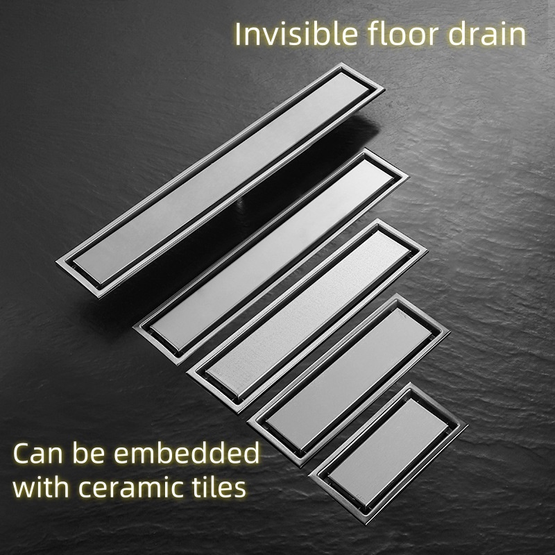 SUS304 Stainless Steelbeautiful Linear Shower Floor Drain Invisible ...