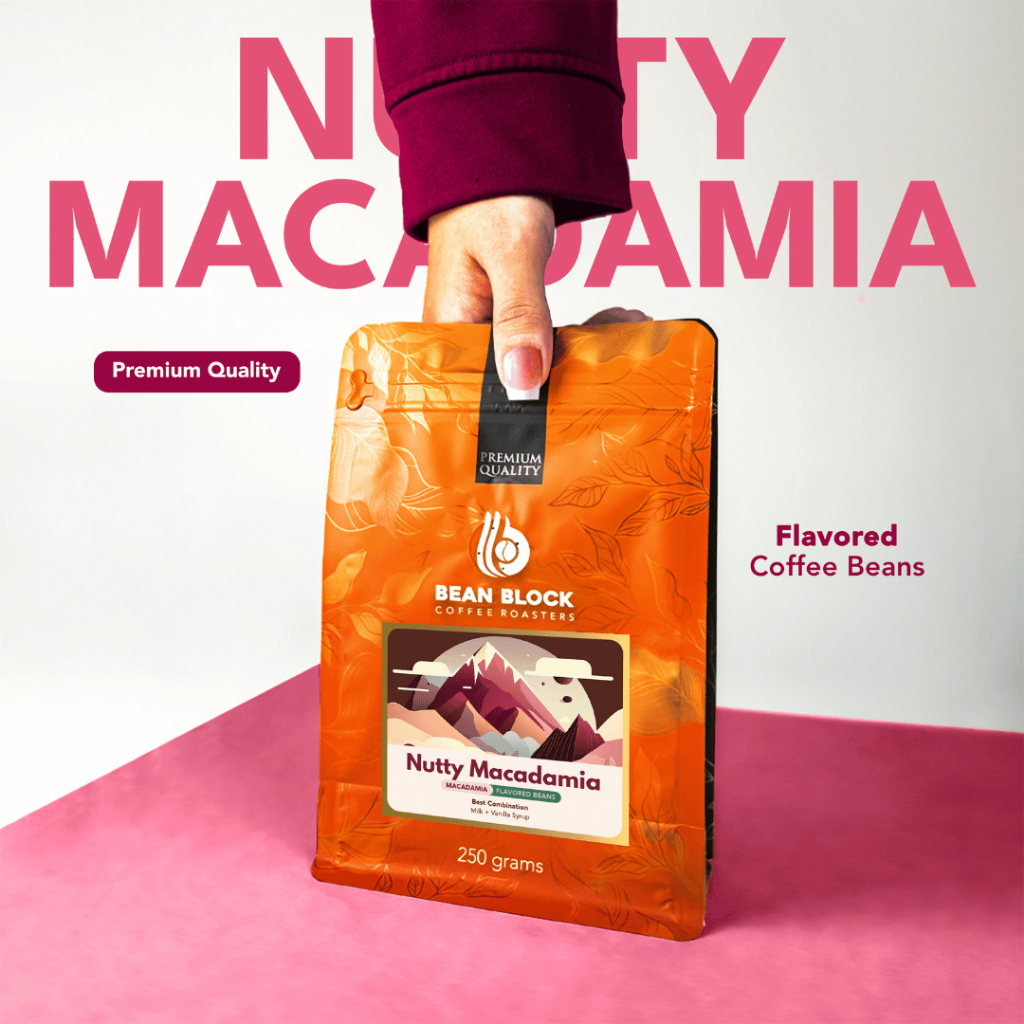 Nutty Macadamia Premium Flavored Coffee Beans - Bean Block | Shopee ...