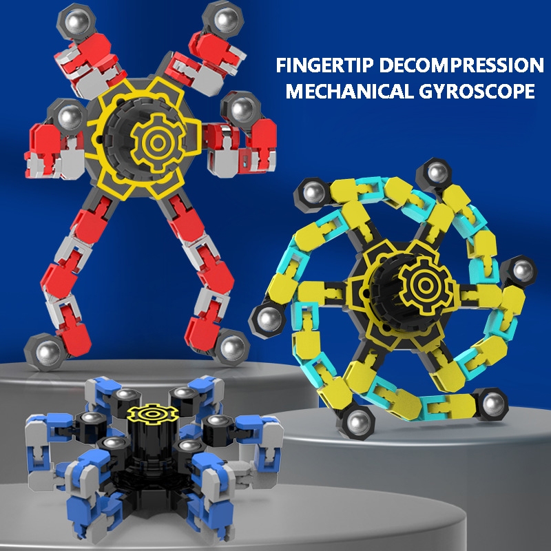 Versatile robots Transformable Chain Gyroscope Toy DIY Cool Fingertip ...