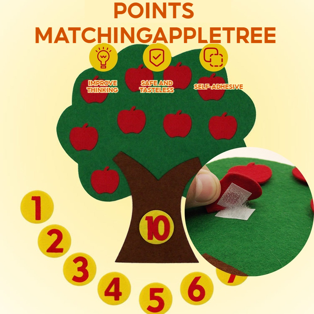 Apple Tree Number Matching Math Toys Montessori Learn To Count Children ...