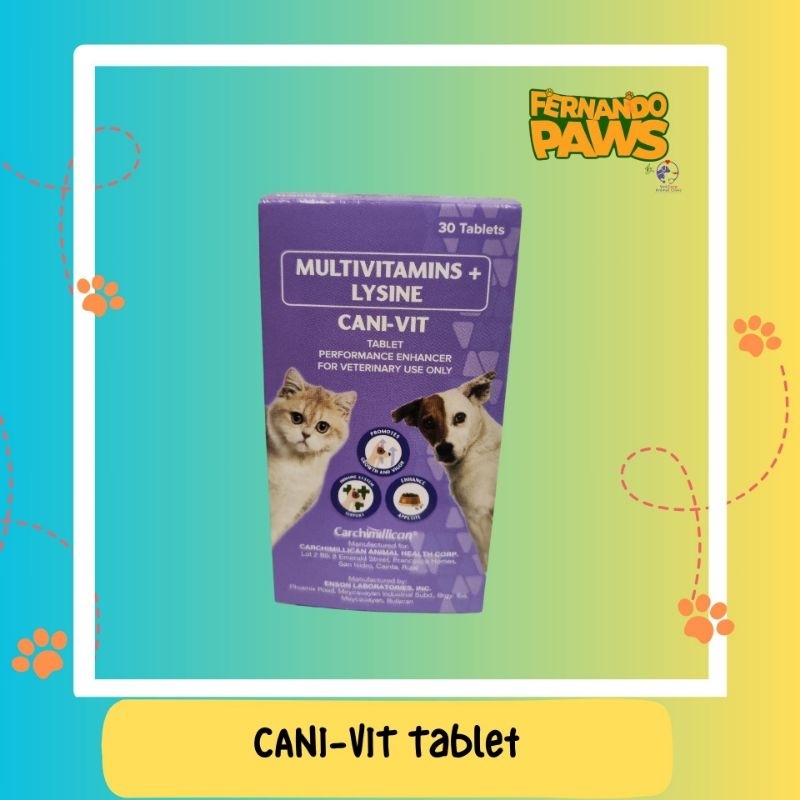 Cani-Vit Tablet (Multivitamins + Lysine) sold (per piece) | Shopee ...