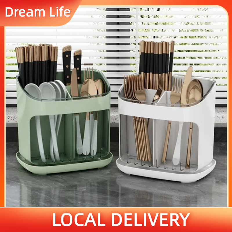 Cutlery Holder Detachable Drainer Drying Rack Premium Spoon and Fork ...