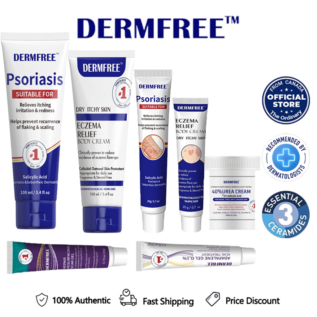 DERMFREE Psoriasis Cream Dermatitis Eczema Antibacterial Relieves ...