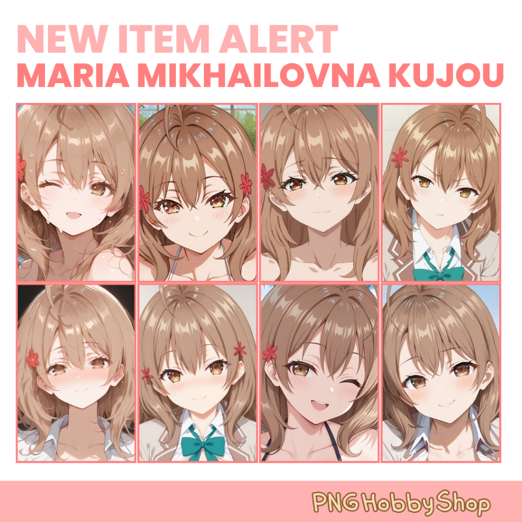 Maria Mikhailovna Kujou Roshidere Anime Photocard and Keychain - PNG ...