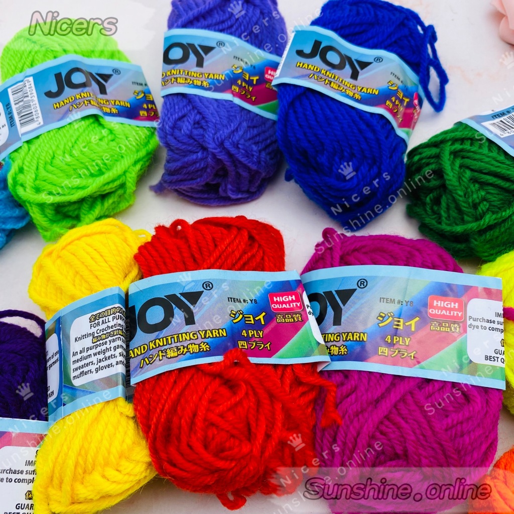 JOY Hand Knitting Yarn 12color per pack | Shopee Philippines