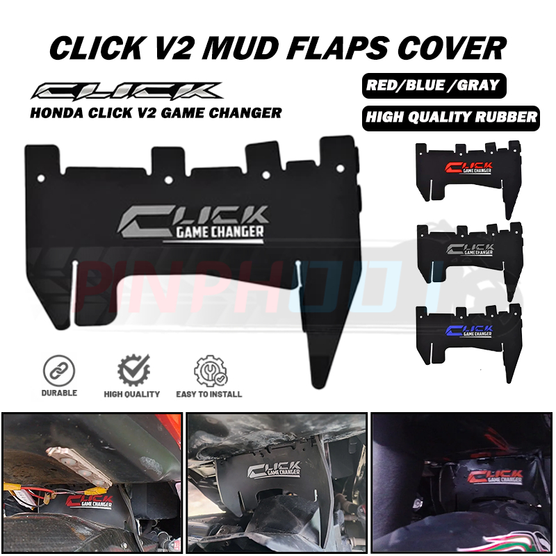 Honda Click 125/150 V2 Rubber Mud Flaps Cover / Click Game Changer Mud ...