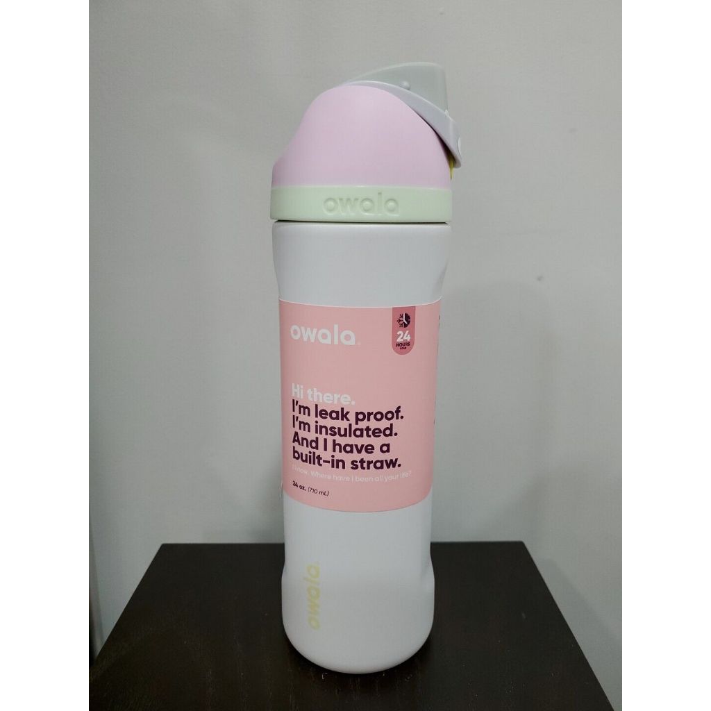Owala FreeSip Stainless Steel Water Bottle / 24oz / Color: Candy Coated ...
