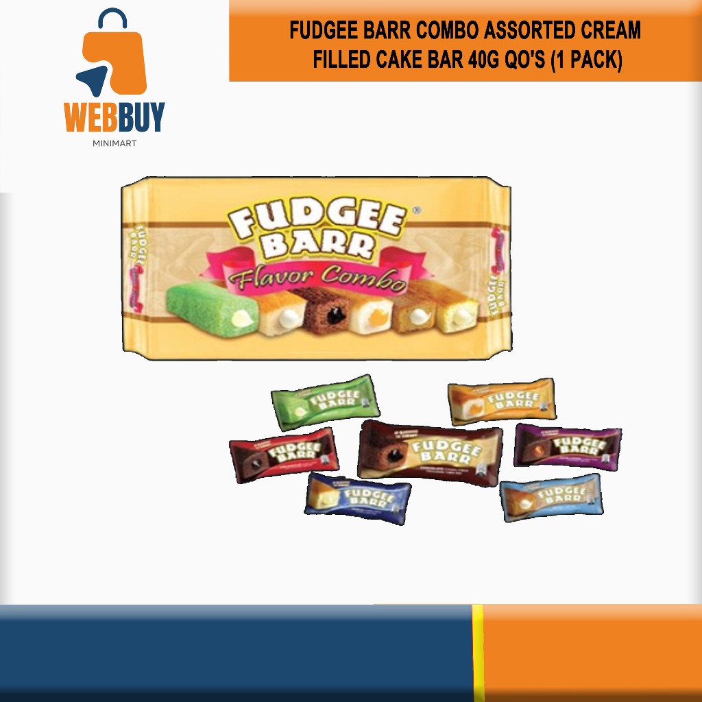 WEBBUY FUDGEE BARR COMBO ASSORTED CREAM FILLED CAKE BAR 40G QO'S (1 ...