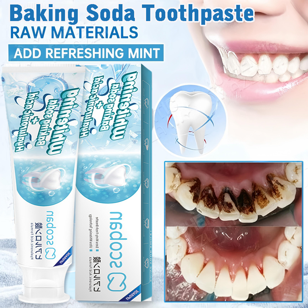 Scoban teeth Whitening toothpaste Peppermint Food Graded Family baking ...