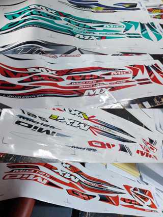 MIO MXi 125 STOCK DECALS WITH FREEBIES (PREMIUM QUALITY GLOSSY PRINT ...