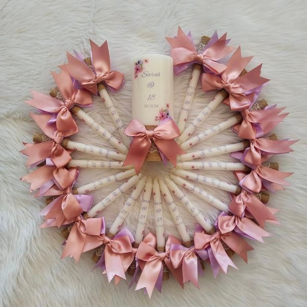 Personalized Debut Birthday Candles Baptismal Candles Christening ...