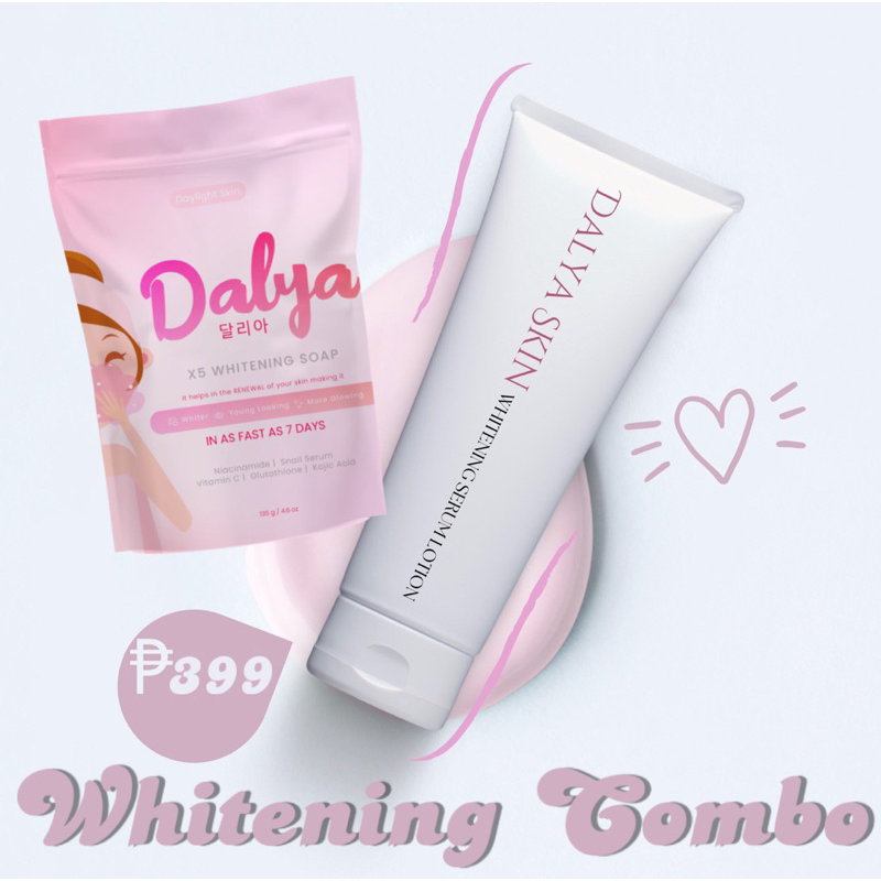 DALYA SOAP AND SERUM LOTION COMBO 20x ENHANCED WHITENING | Shopee ...