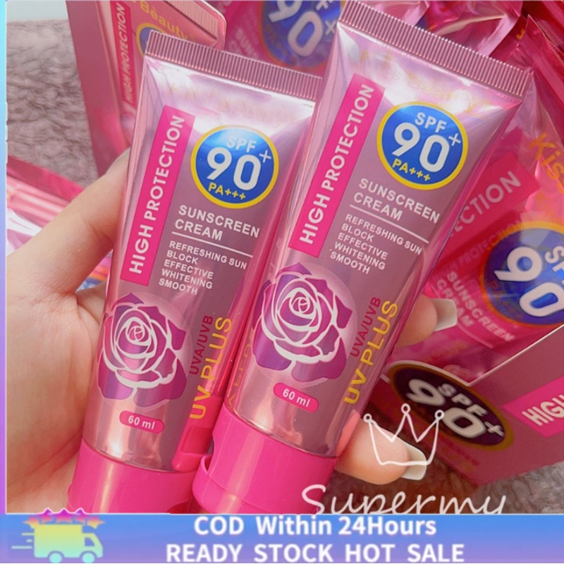 Skin Care Facial Sunscreen Cream SPF 90+ Sunblock Lotion 60ml Whitening ...